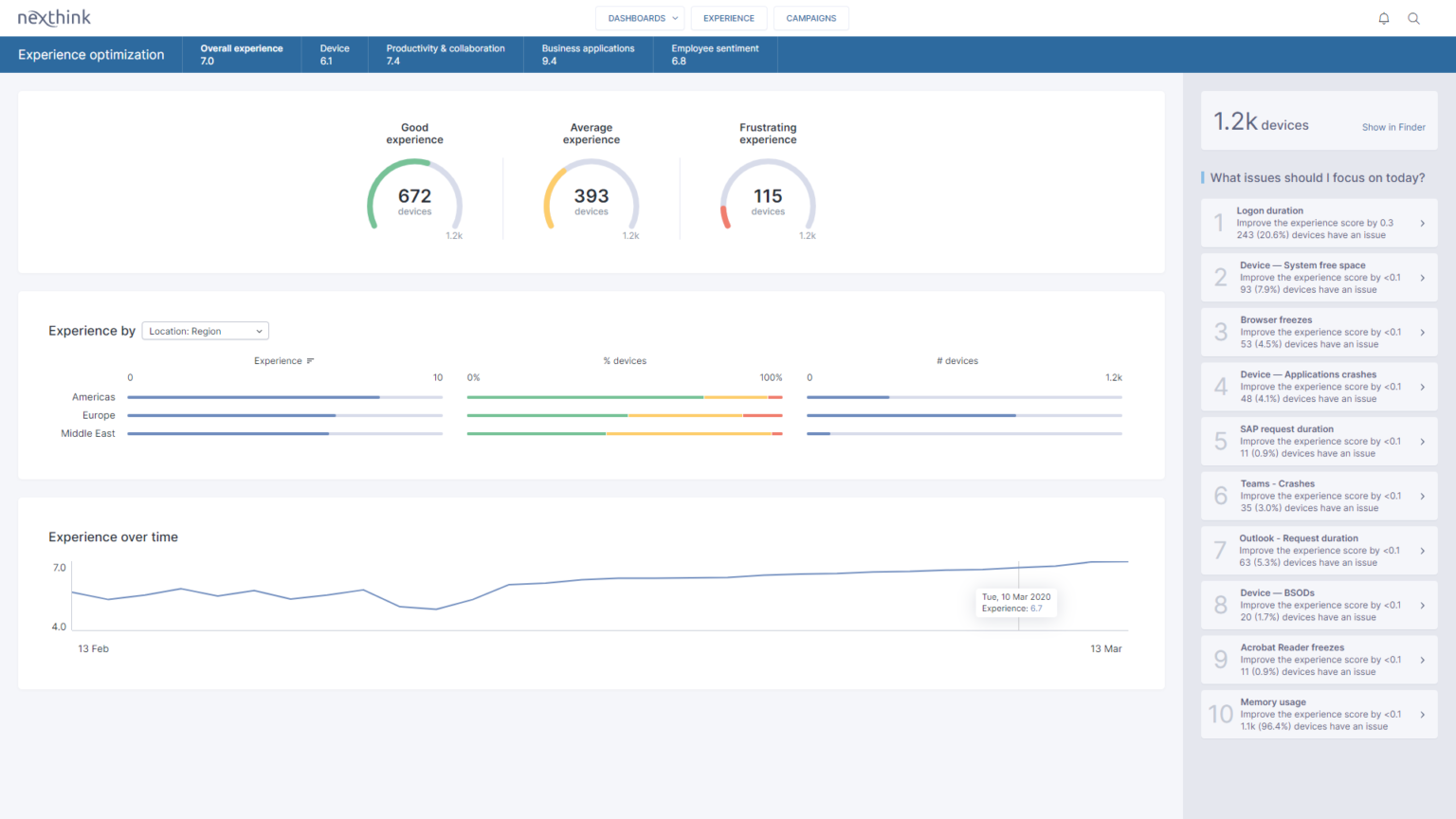 Nexthink_Optimize_Dashboard_1 - MIDRANGE